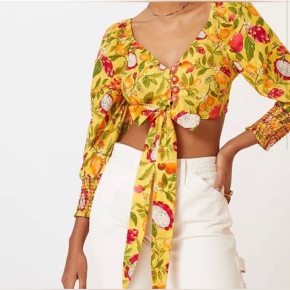 FARM Rio | Tops | Farm Rio Anthropology Crop Top | Poshmark